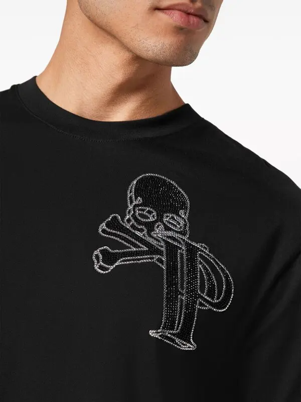 Philipp Plein Rhinestone-embellished Cotton T-shirt
