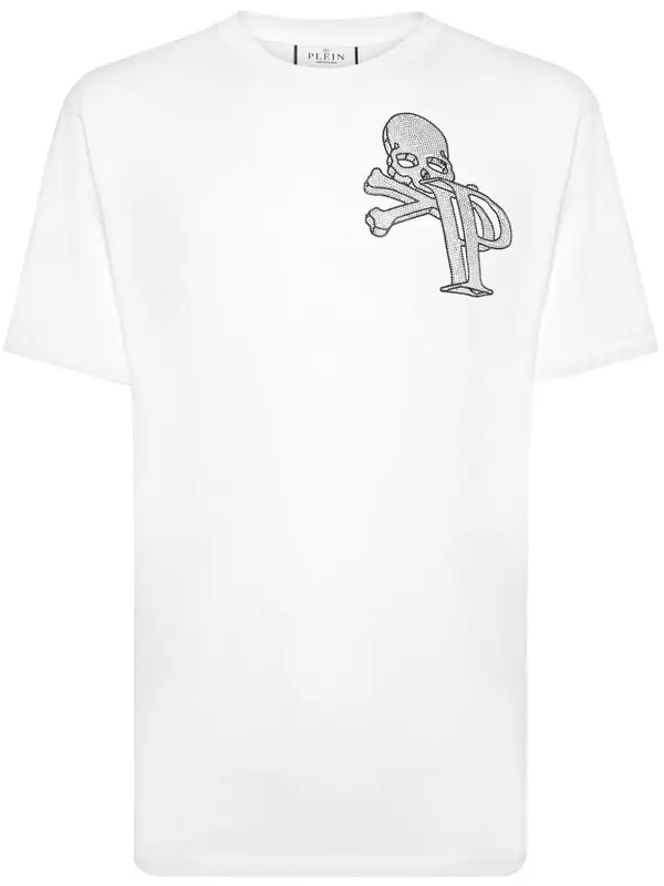 Philipp Plein Skull Logo Cotton T-shirt