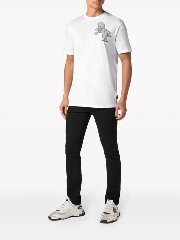 Philipp Plein Skull Logo Cotton T-shirt