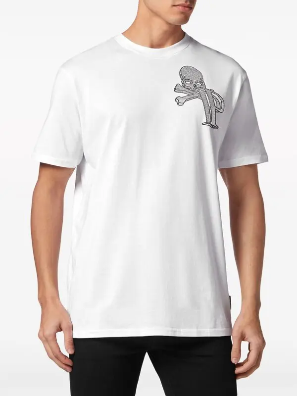 Philipp Plein Skull Logo Cotton T-shirt