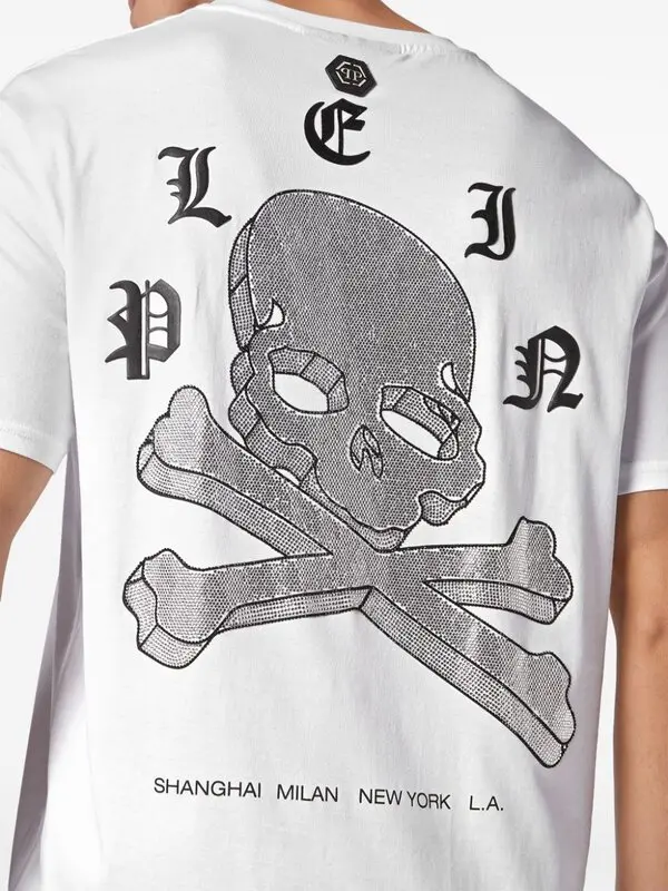 Philipp Plein Skull Logo Cotton T-shirt