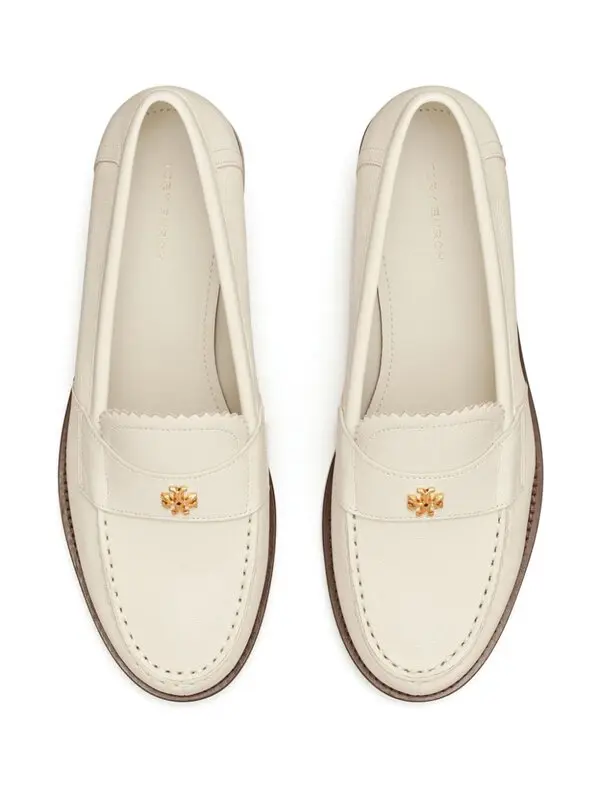 Tory Burch Leather Loafers - White