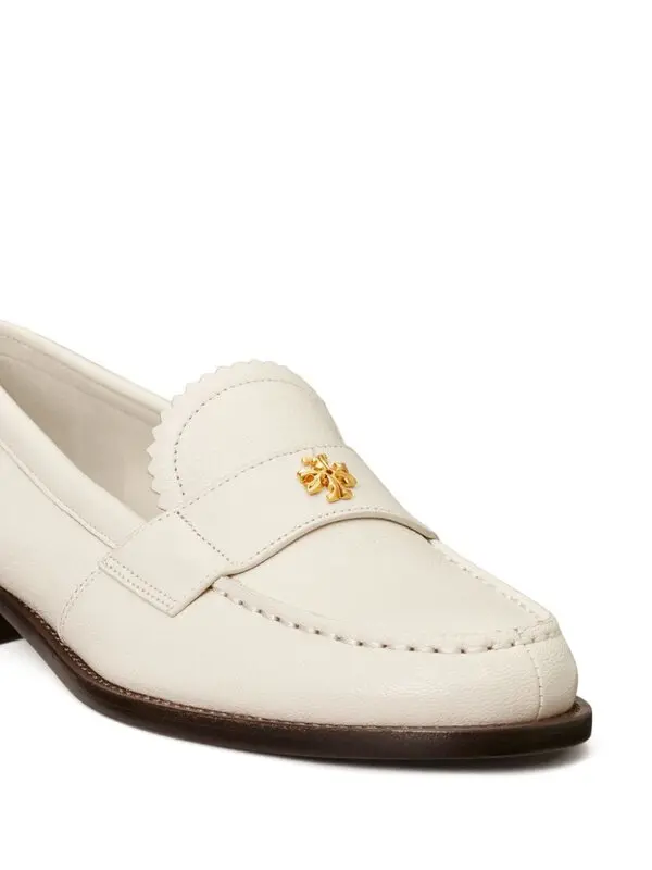 Tory Burch Leather Loafers - White