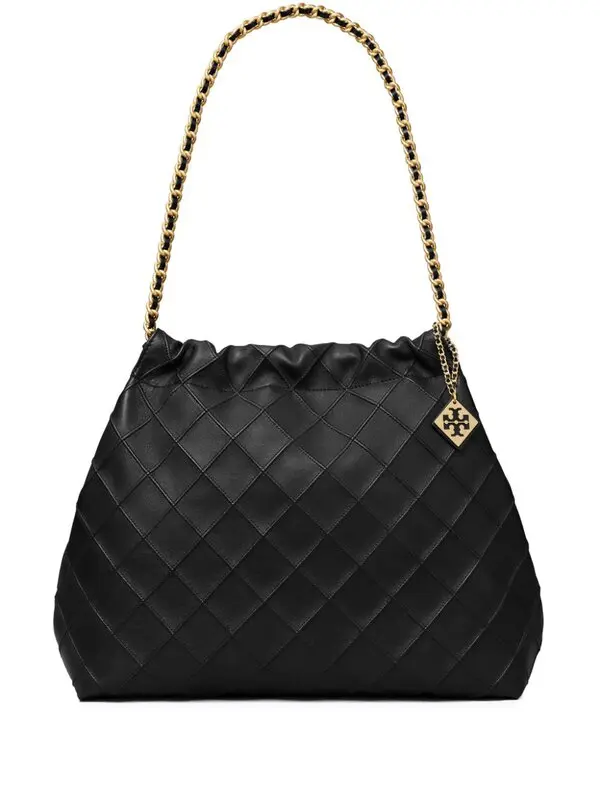 Tory Burch Fleming Soft Drawstring Tote Bag - Black