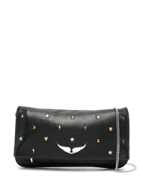 Zadig&Voltaire Rock Lucky Charms Leather Clutch