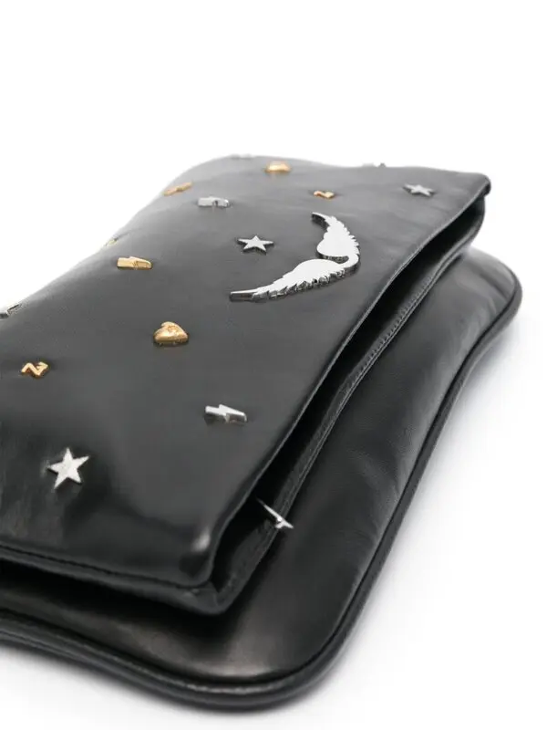 Zadig&Voltaire Rock Lucky Charms Leather Clutch