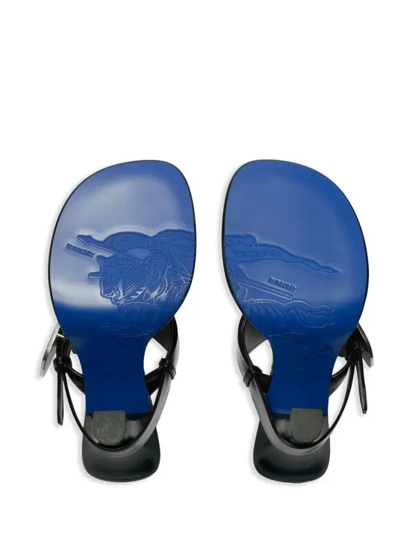 Burberry Leather Thong Sandals - Black