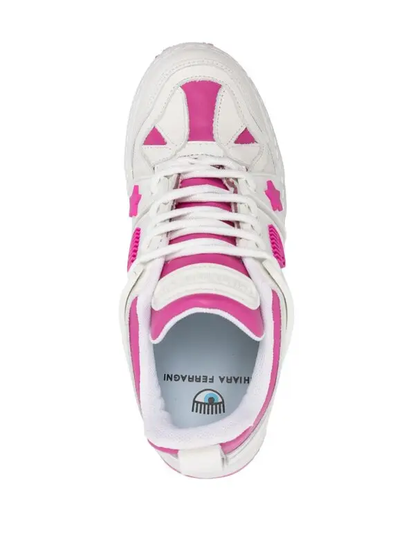 CHIARA FERRAGNI Logo-appliqué Leather Sneakers