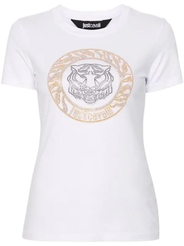 Just Cavalli Tiger Head Studded T-shirt