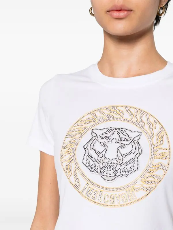 Just Cavalli Tiger Head Studded T-shirt