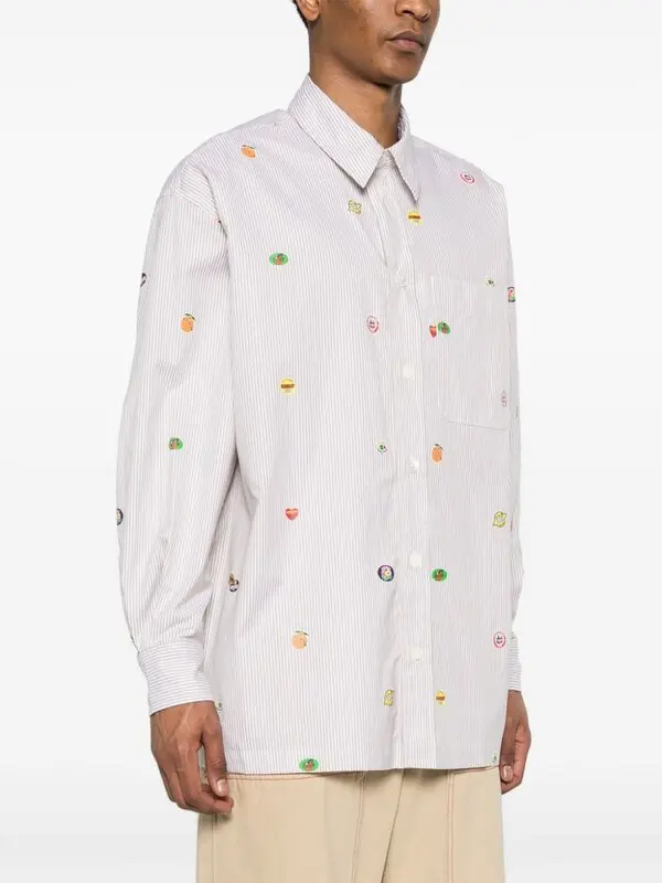 Kenzo Fruit Stickers Striped Shirt