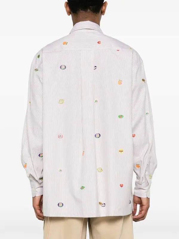 Kenzo Fruit Stickers Striped Shirt