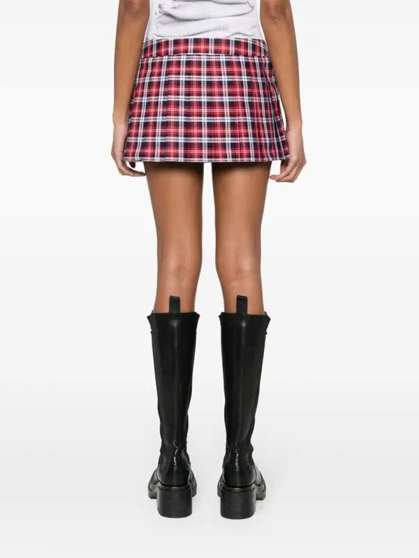 Dsquared2 Checked Pleated Mini Skirt