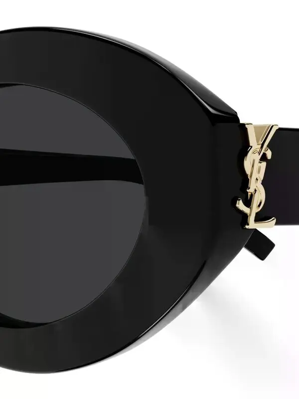 Saint Laurent Oval-frame Sunglasses - Black