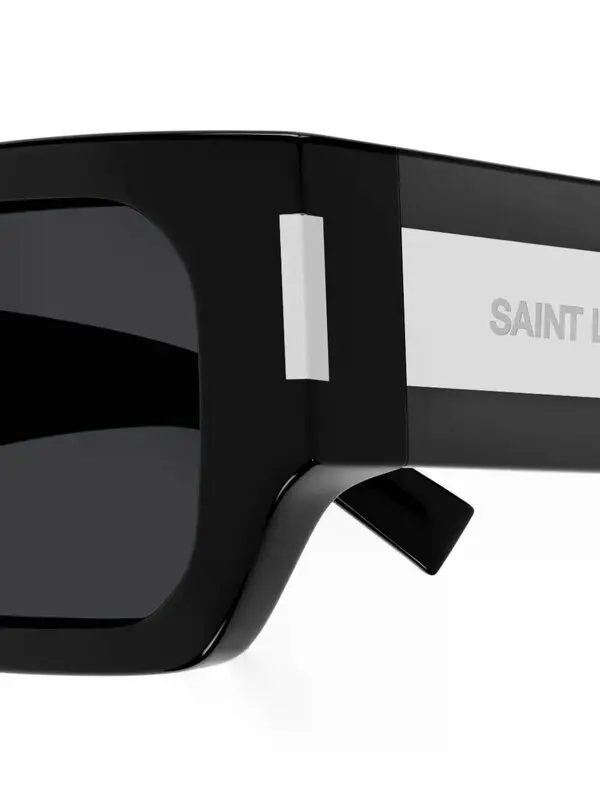 Saint Laurent Rectangle-frame Sunglasses - Black
