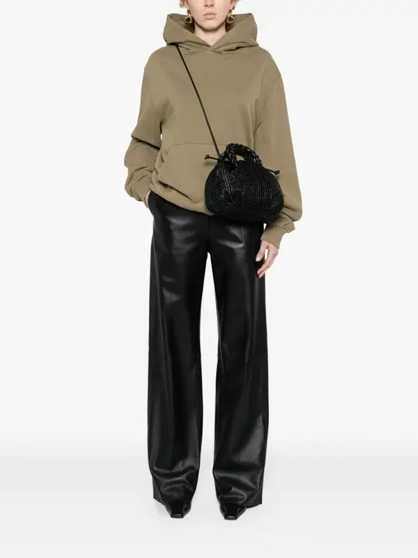 Hereu Trapeze Raffia Tote Bag - Black