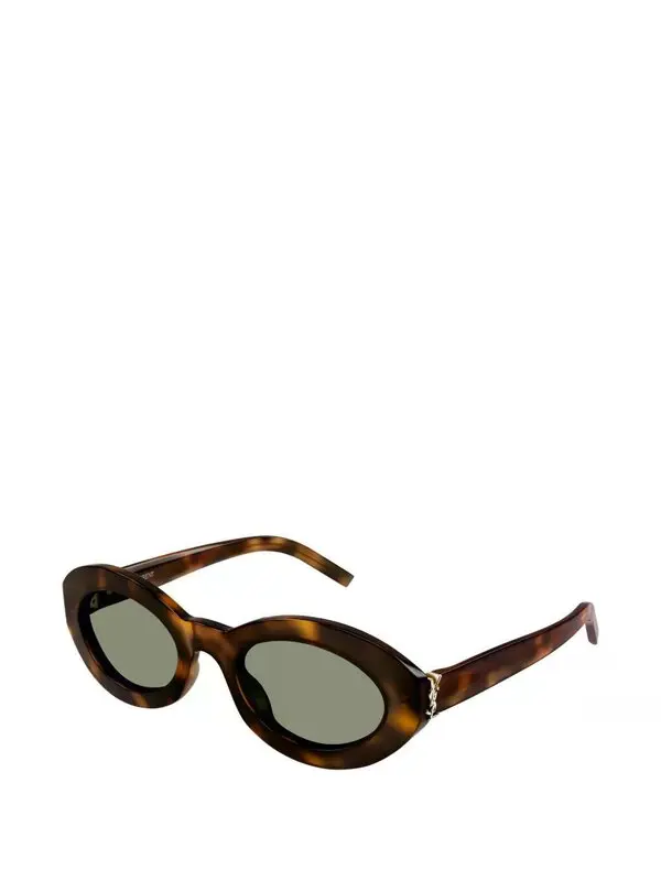 Saint Laurent Oval-frame Patterned Sunglasses