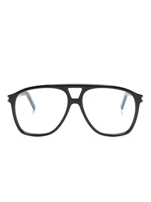 Saint Laurent Pilot-frame Glasses - Black