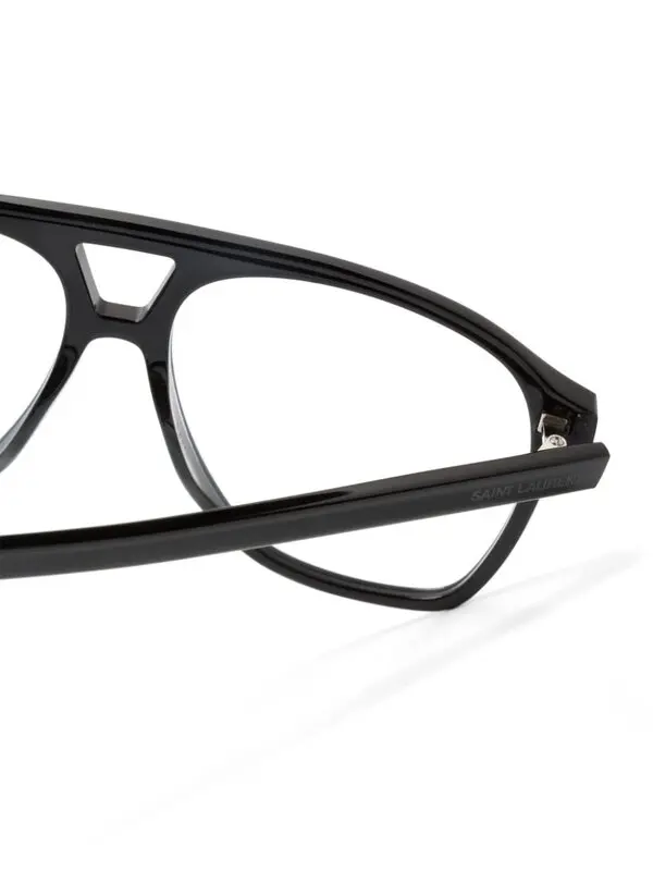Saint Laurent Pilot-frame Glasses - Black