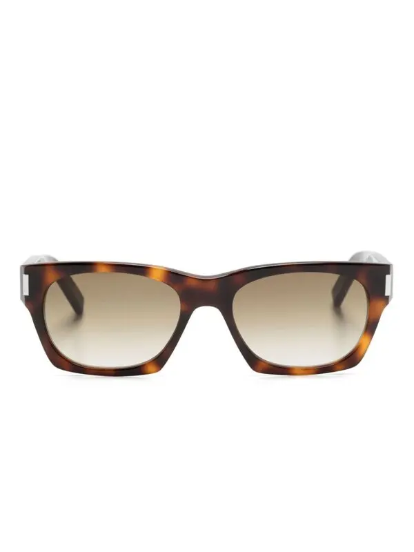 Saint Laurent Rectangle-frame Sunglasses - Brown