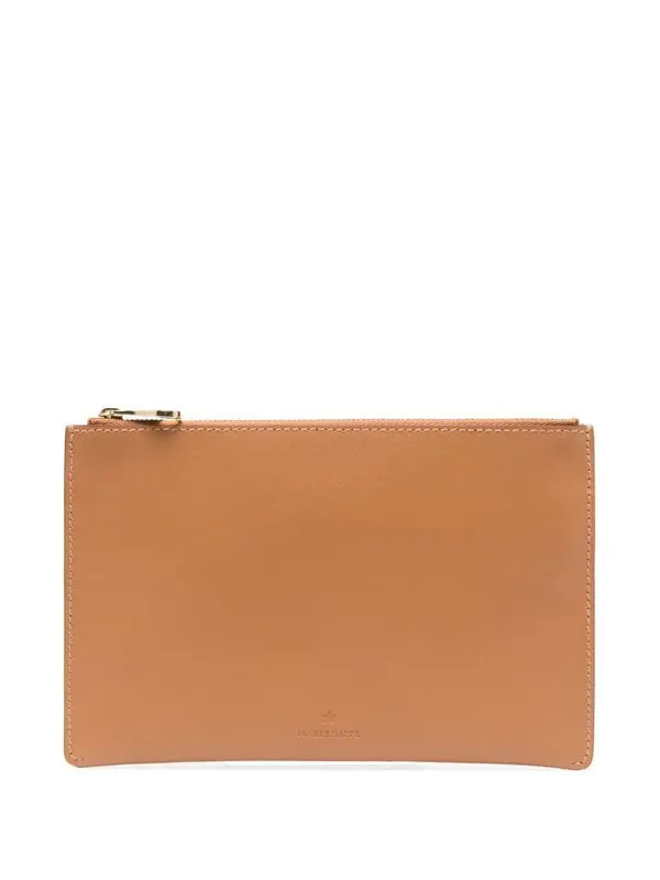 Il Bisonte Embossed-logo Detail Wallet - Neutrals