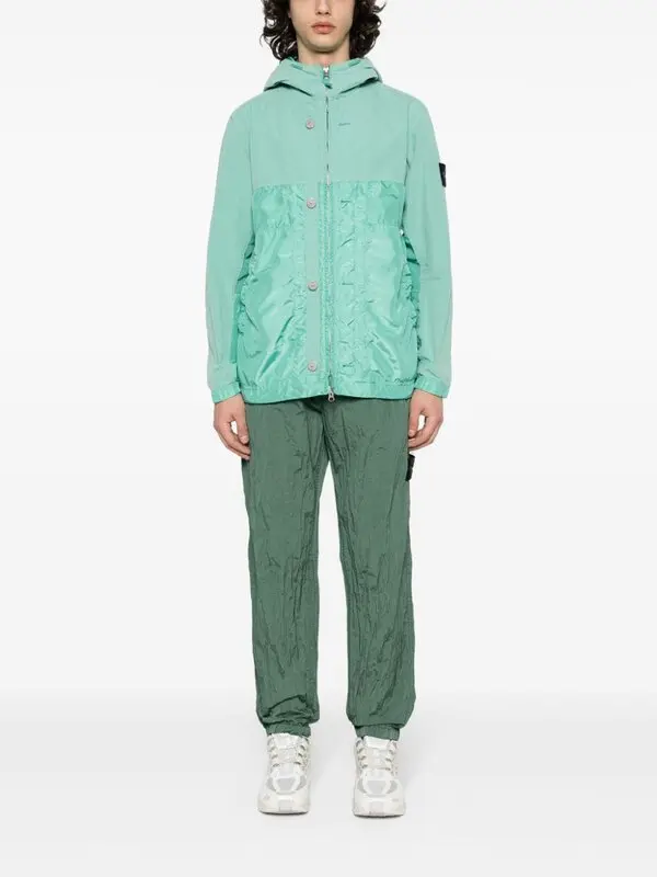 Stone Island Lightweight Hooded Jacket - Green