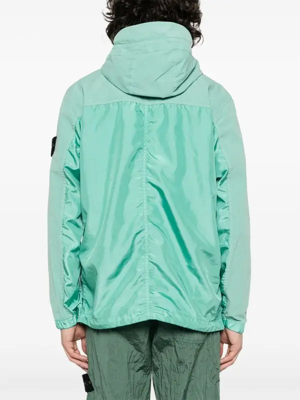 Stone Island Lightweight Hooded Jacket - Green