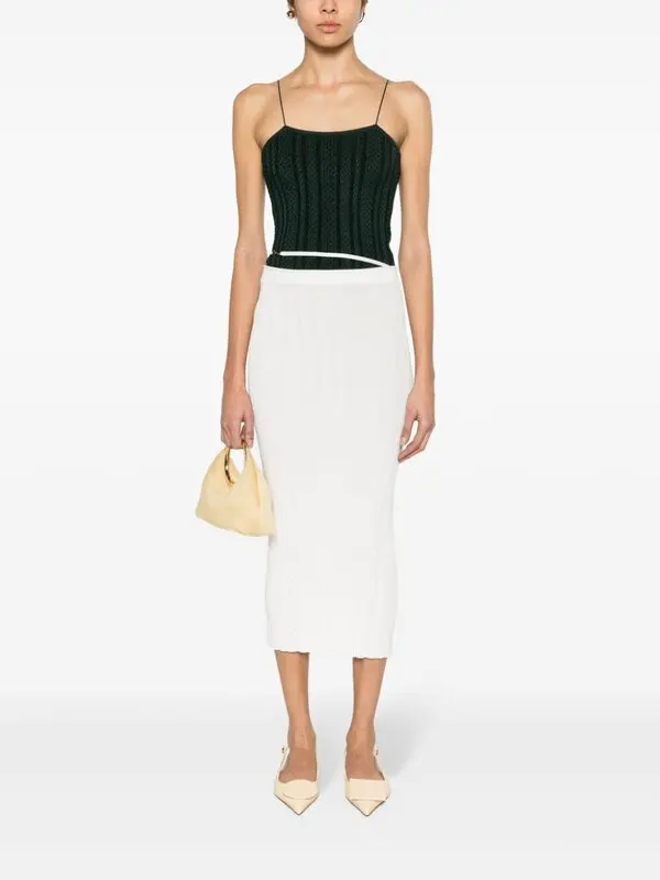 Jacquemus Le Haut Bela Ribbed-knit Top - Green