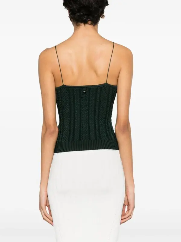 Jacquemus Le Haut Bela Ribbed-knit Top - Green