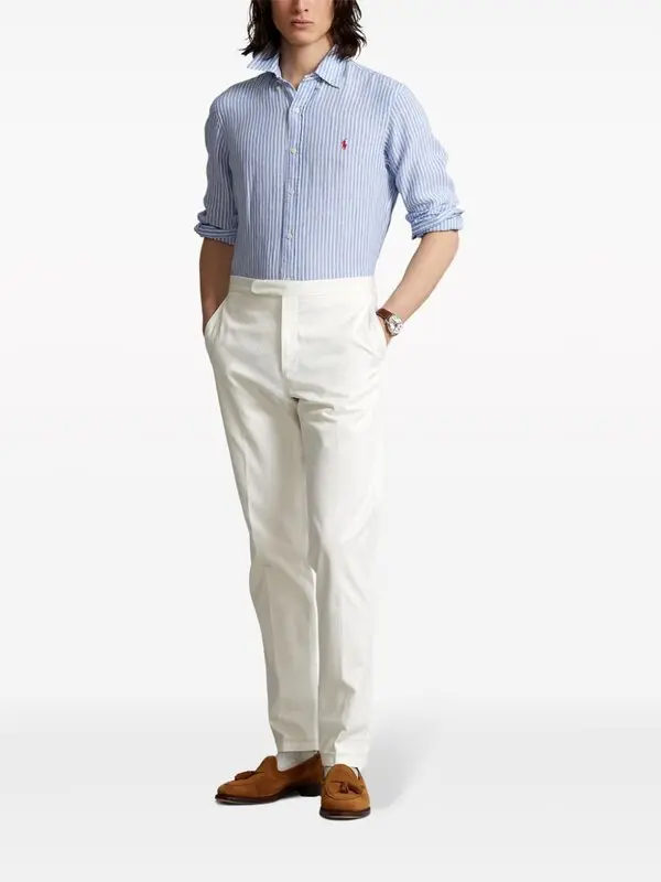Polo Ralph Lauren Polo Pony-embroidered Linen Shirt - Blue