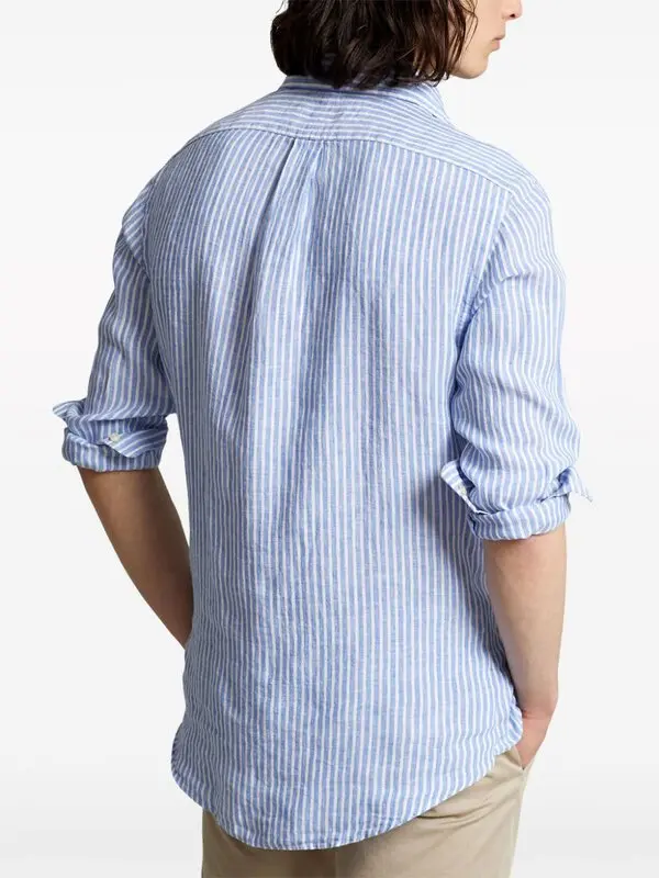 Polo Ralph Lauren Polo Pony-embroidered Linen Shirt - Blue