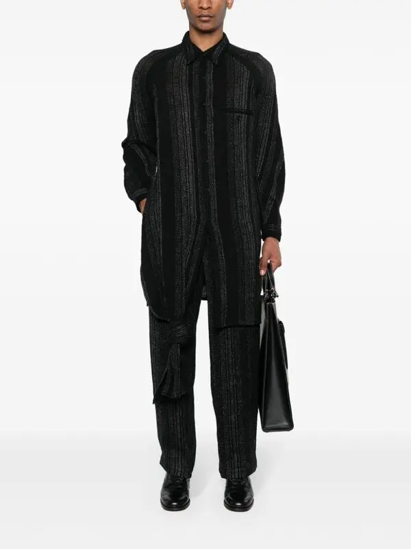 Yohji Yamamoto Stiped Knot-detail Shirt