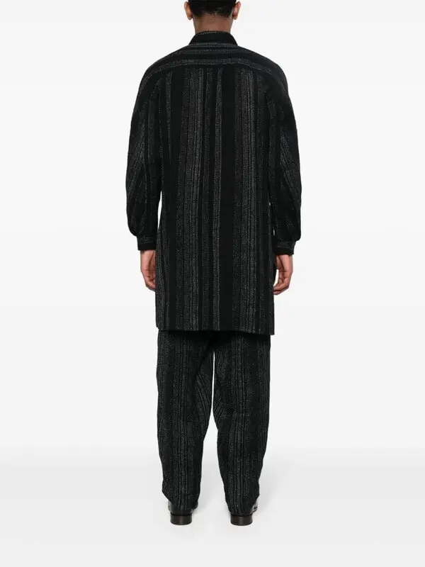Yohji Yamamoto Stiped Knot-detail Shirt