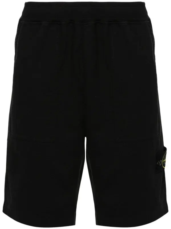Stone Island Compass-badge Track Shorts - Black