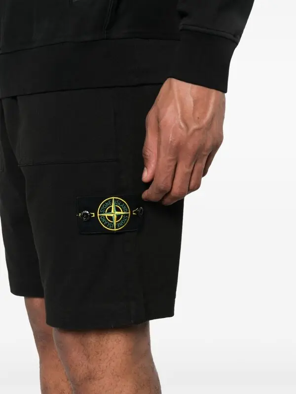 Stone Island Compass-badge Track Shorts - Black
