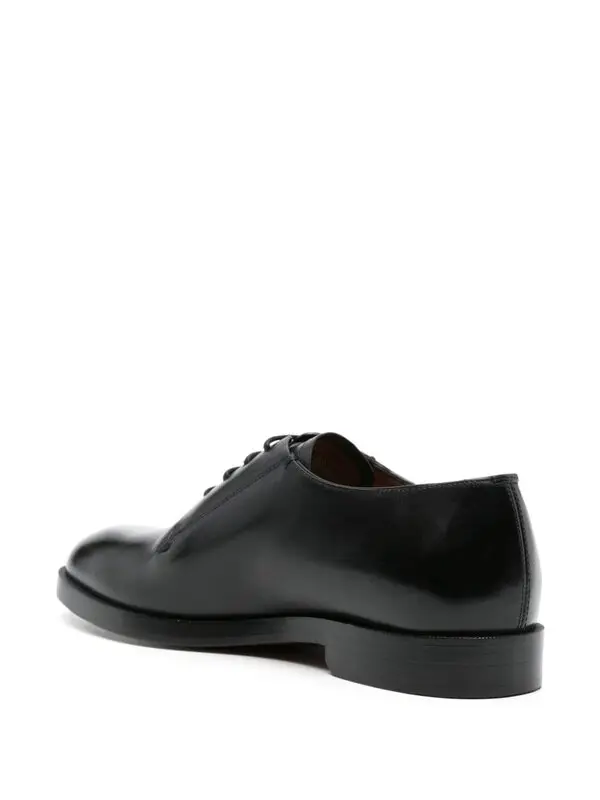 Zegna Almond-toe Leather Derby Shoes