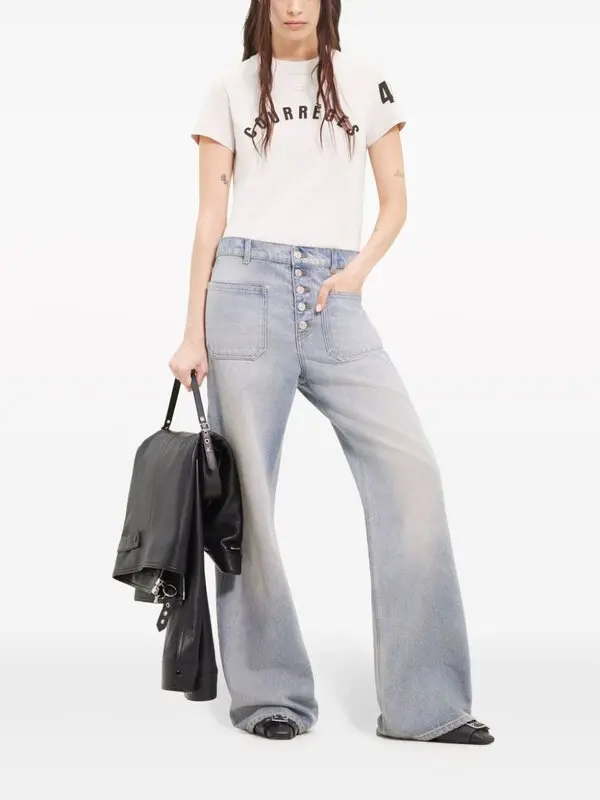 COURREGES Multiflex Logo-embroidered Jeans