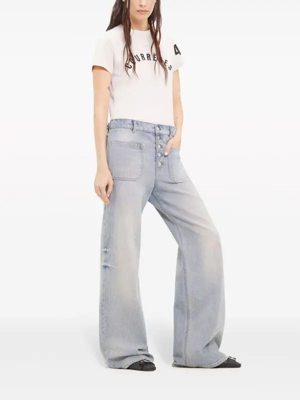 COURREGES Multiflex Logo-embroidered Jeans