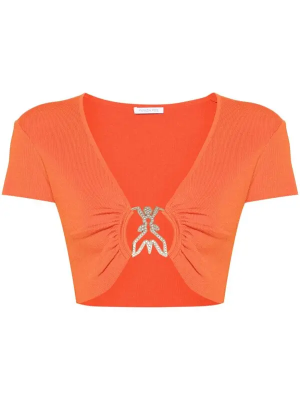 Patrizia Pepe Logo-plaque Crop Top