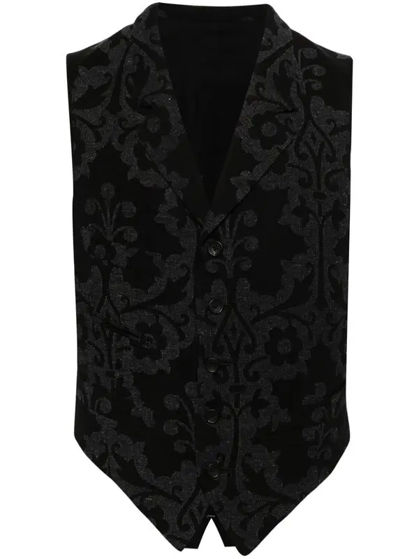 Yohji Yamamoto Patterned Jacquard Waistcoat