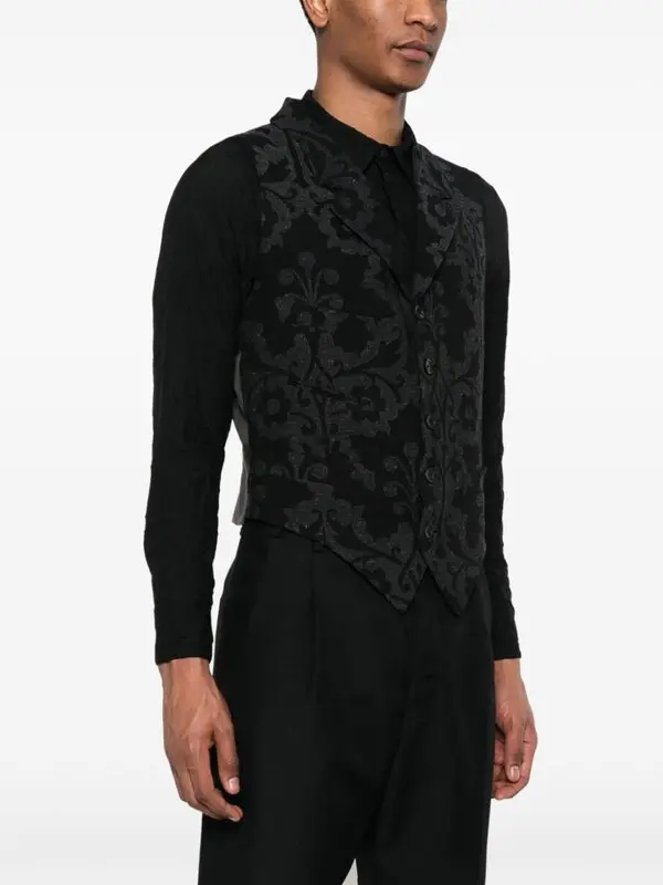 Yohji Yamamoto Patterned Jacquard Waistcoat