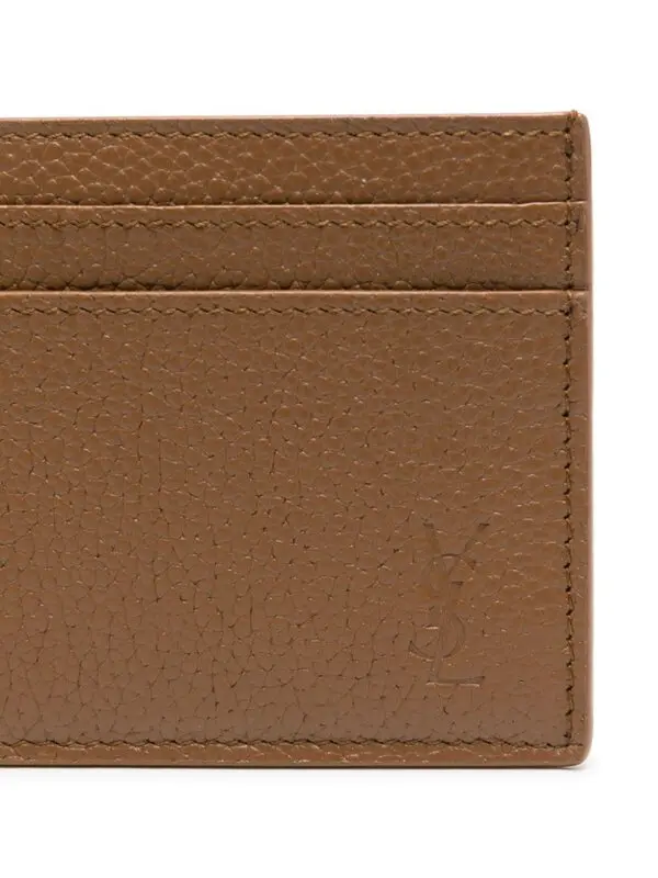 Saint Laurent Cassandre Card Holder - Brown