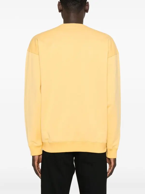 Saint Laurent Logo-embroidered Sweatshirt - Yellow
