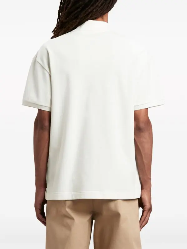 Palm Angels Logo-print Cotton Polo Shirt - White