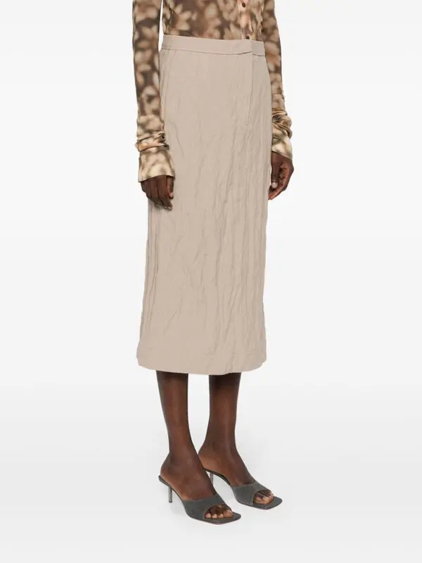 Acne Studios Crinkled Midi Skirt