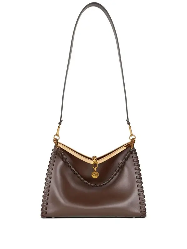 Etro Large Vela Leather Shoulder Bag