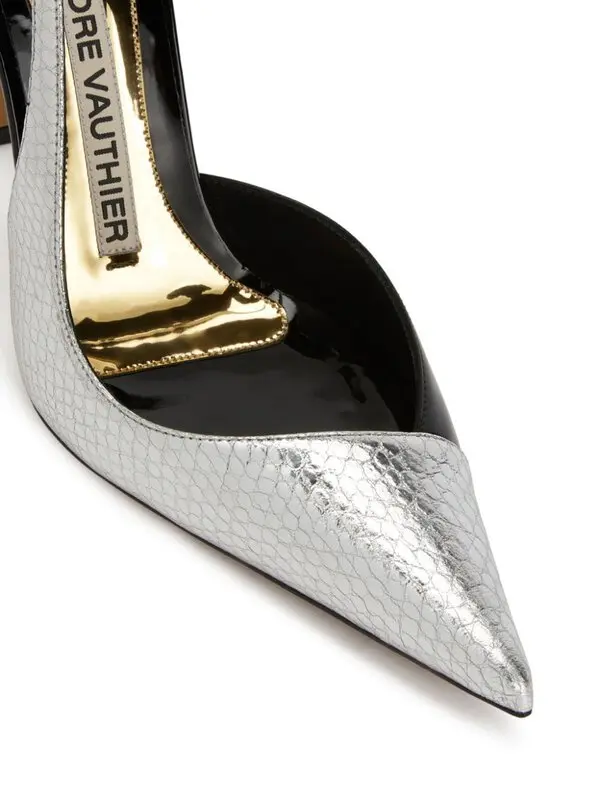 Alexandre Vauthier 105mm Snakeskin-effect Leather Pumps