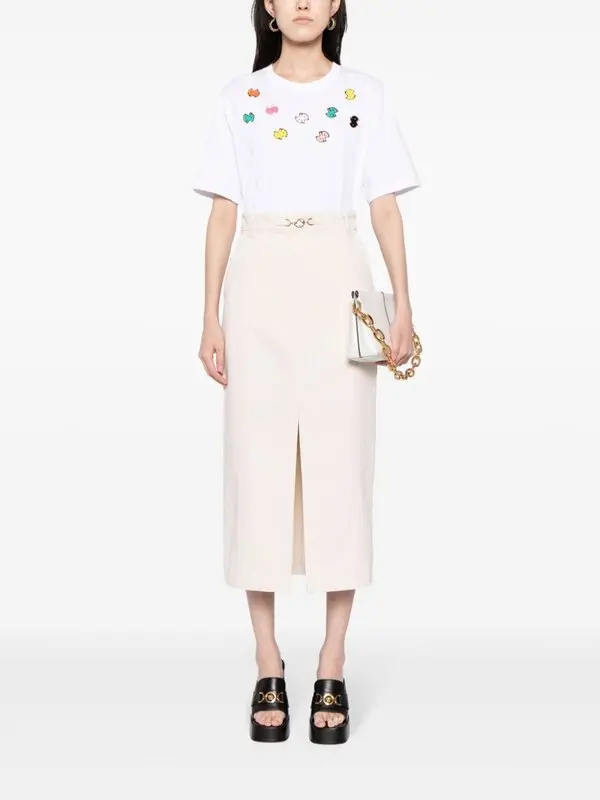 Patou Logo-Embellished Organic-Cotton T-Shirt In White - 40% Off