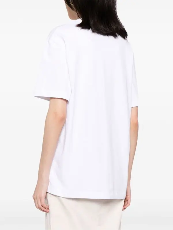 Patou Logo-Embellished Organic-Cotton T-Shirt In White - 40% Off
