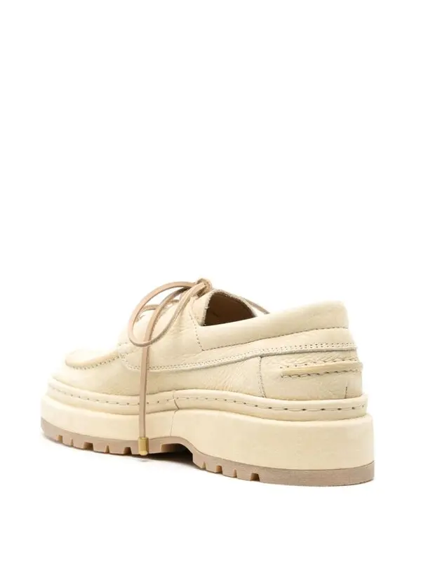 Jacquemus Les Bateau Pavane Leather Derby Shoes In Yellow - 67